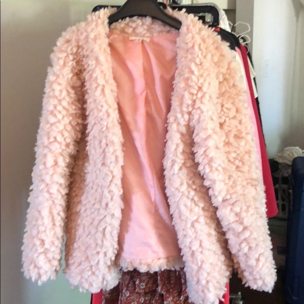 Pink Fuzzy Jacket! From Bloomingdales - Gem